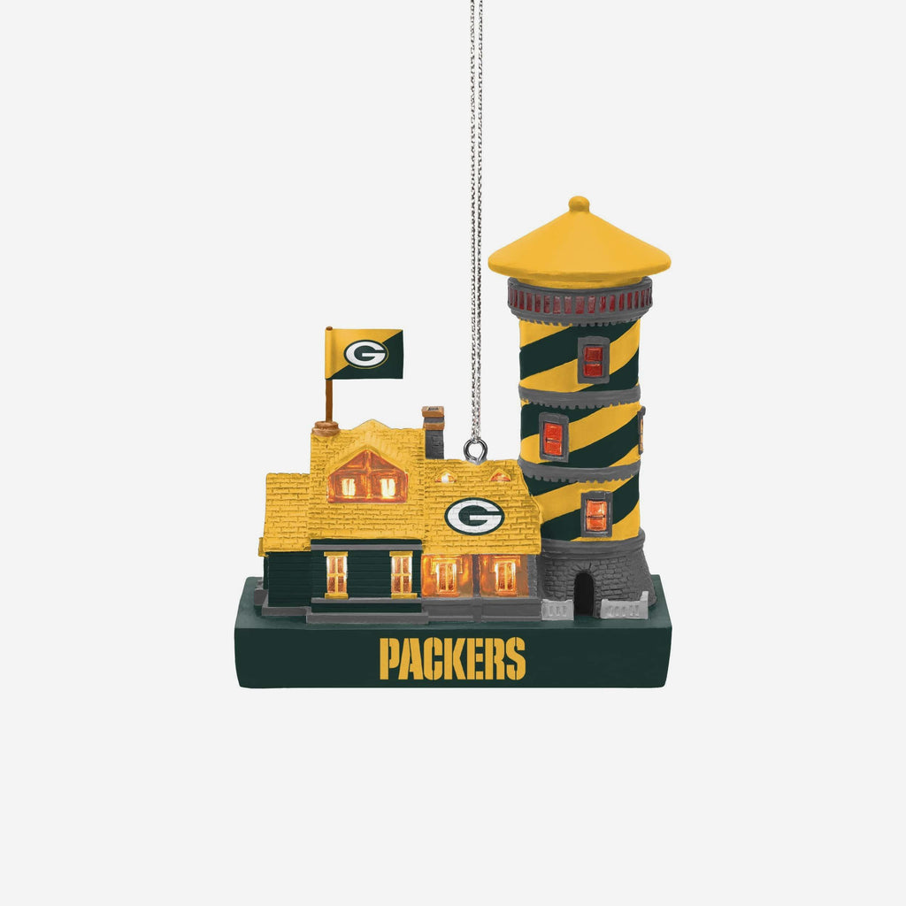 Green Bay Packers Light Up Resin Lighthouse Ornament FOCO
