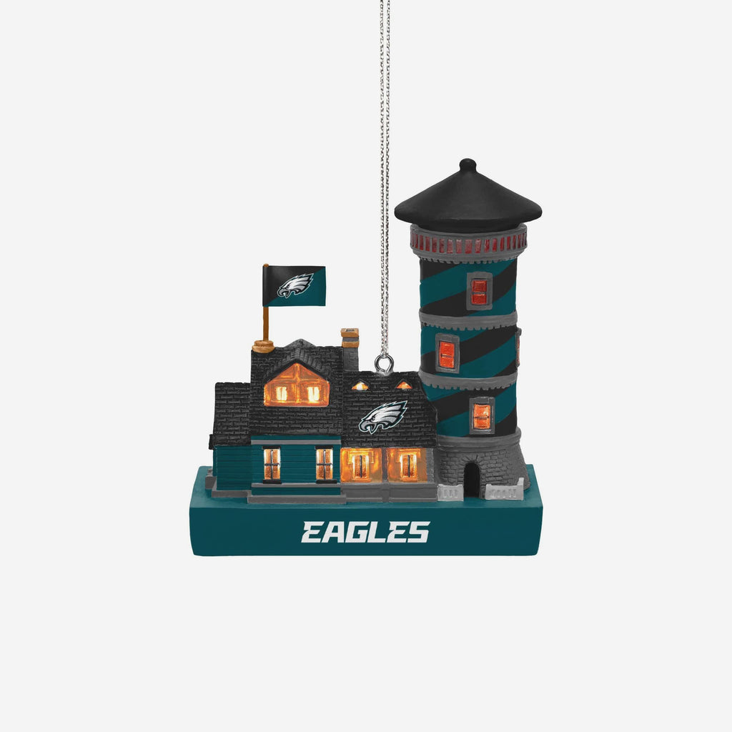 Philadelphia Eagles Light Up Resin Lighthouse Ornament FOCO