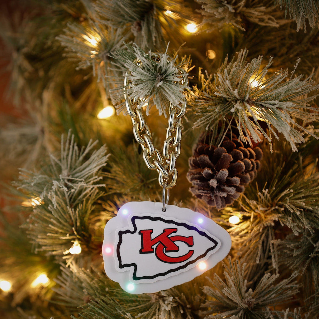 Kansas City Chiefs Big Logo Light Up Chain Ornament FOCO