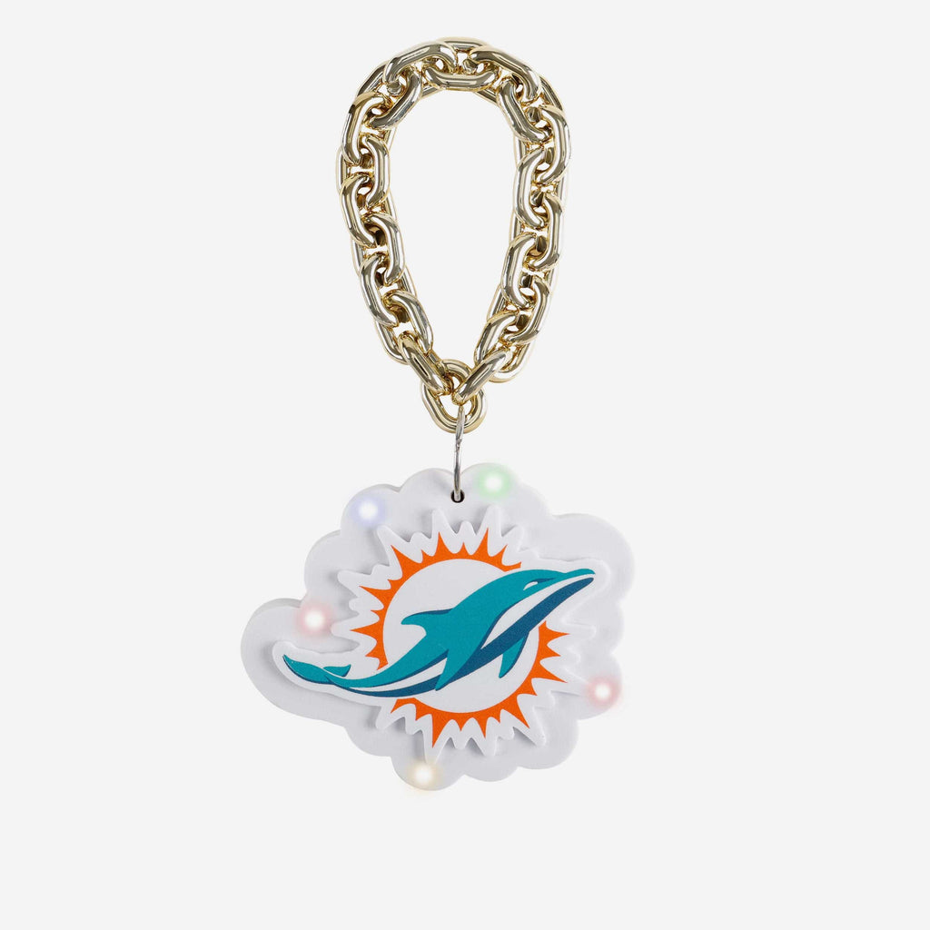 Miami Dolphins Big Logo Light Up Chain Ornament FOCO