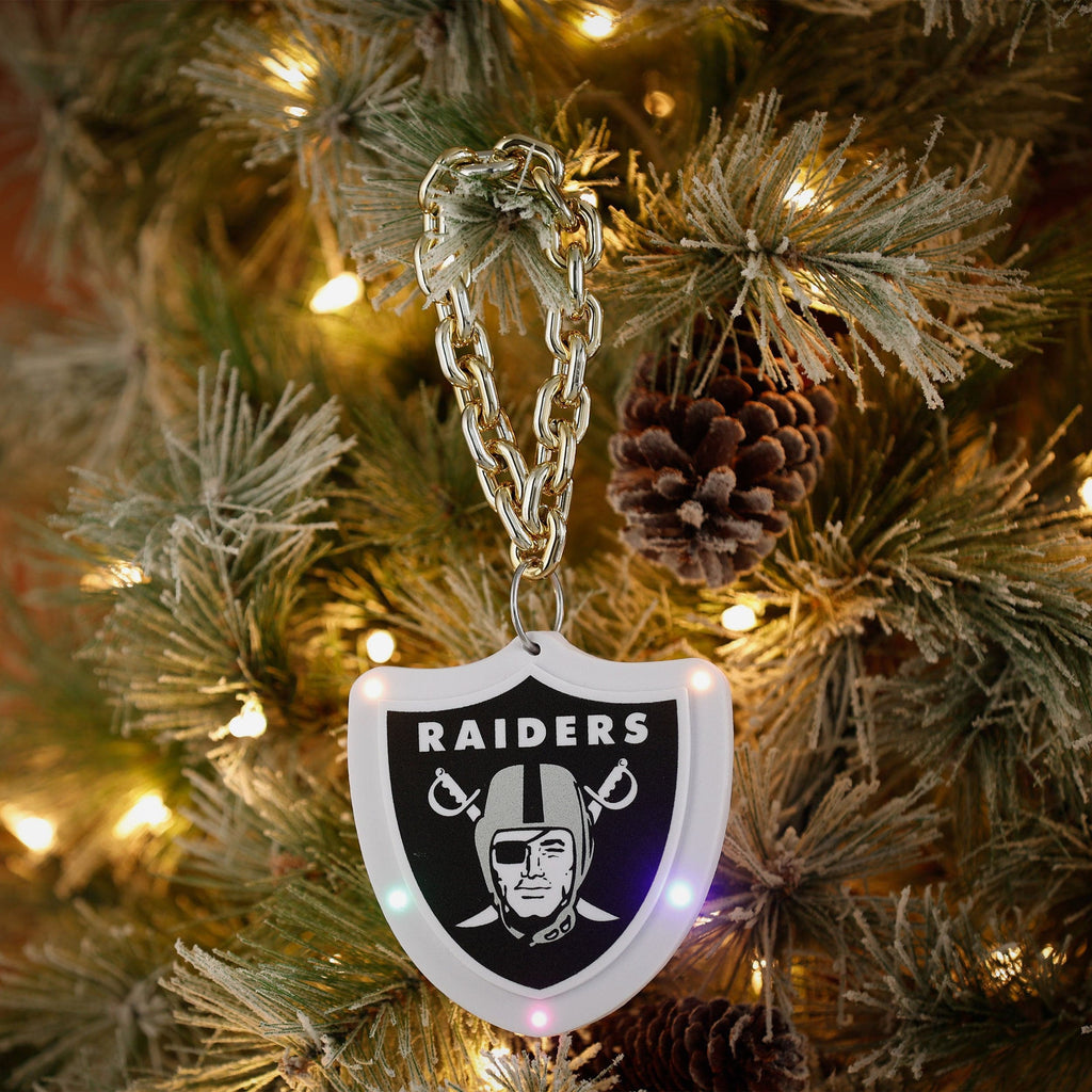 Las Vegas Raiders Big Logo Light Up Chain Ornament FOCO