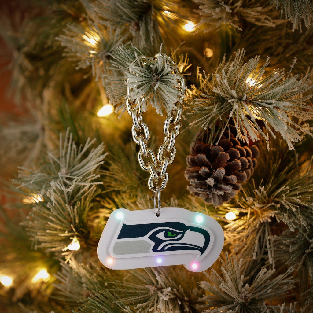 Seattle Seahawks Big Logo Light Up Chain Ornament FOCO