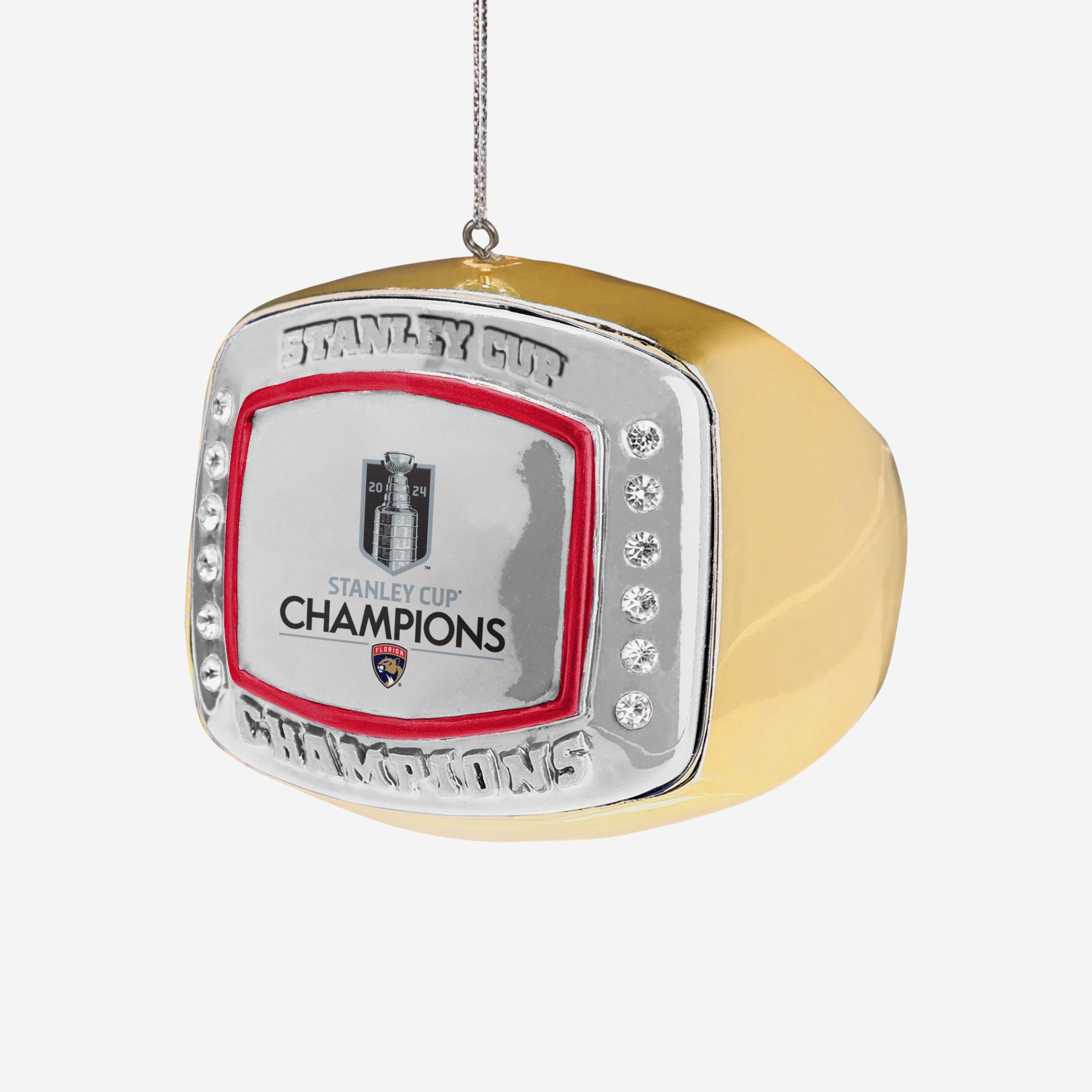 Florida Panthers 2024 Stanley Cup Champions Ring Ornament FOCO