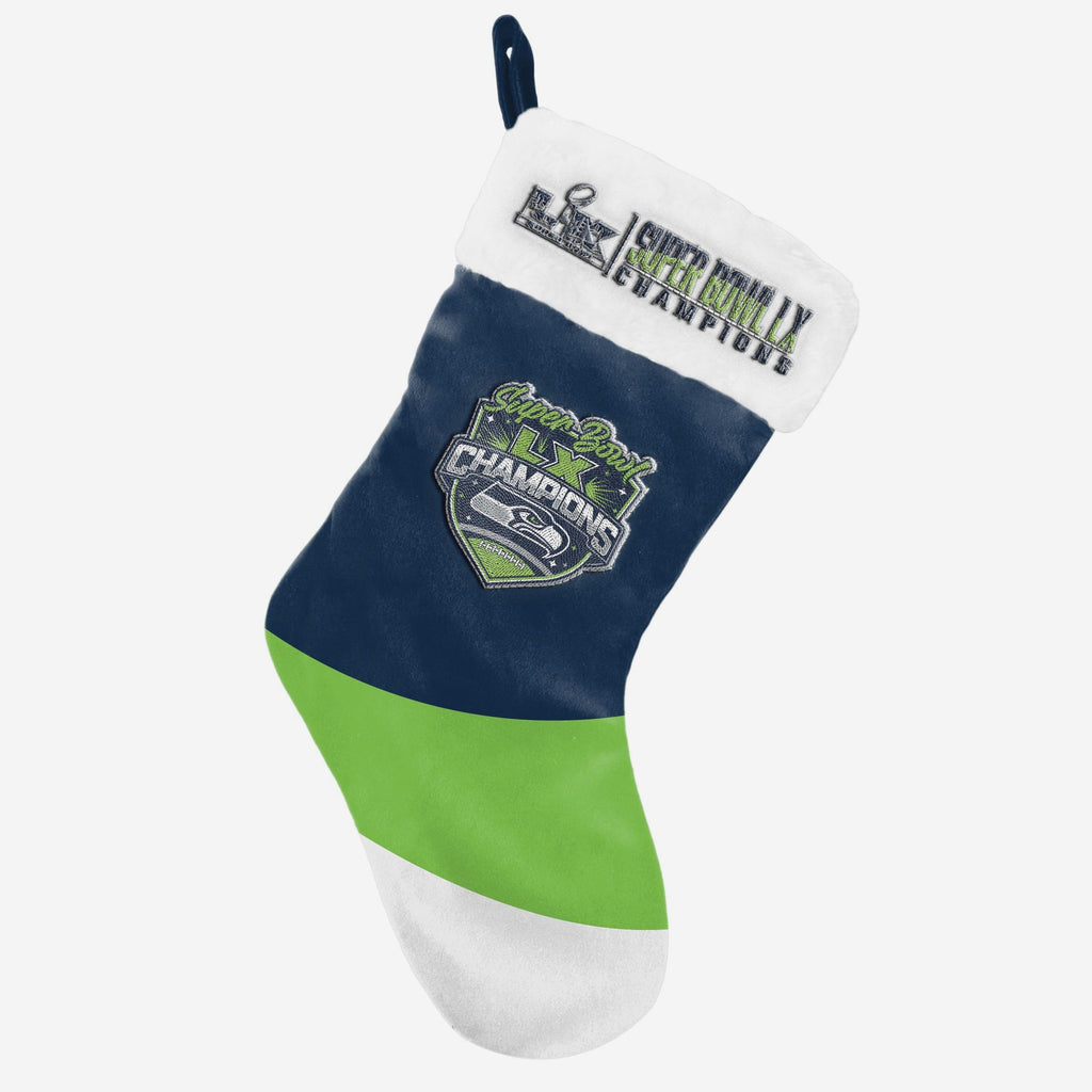 Seattle Seahawks Super Bowl LX Champions Stocking FOCO