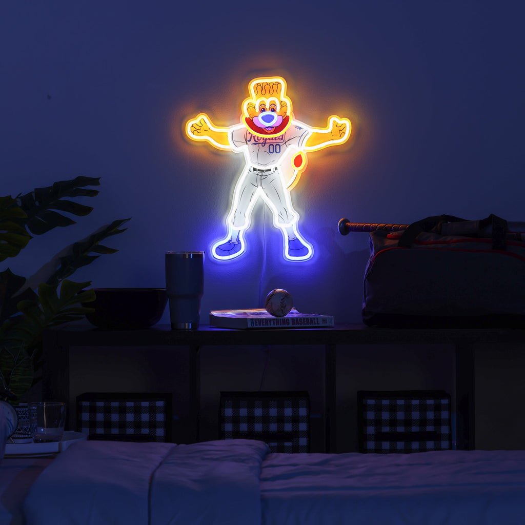 Sluggerrr Kansas City Royals LED Neon Light Up Mascot Sign FOCO