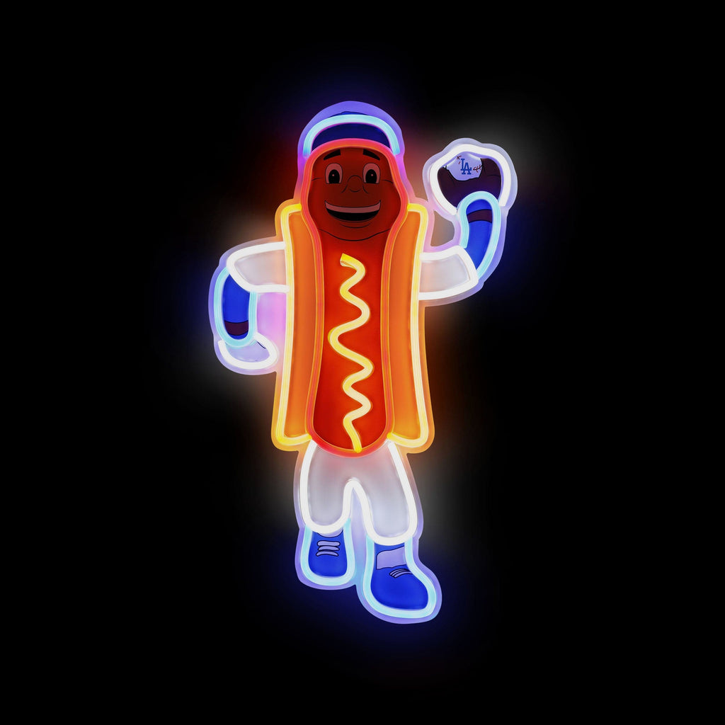 Dodger Dog Los Angeles Dodgers LED Neon Light Up Mascot Sign FOCO