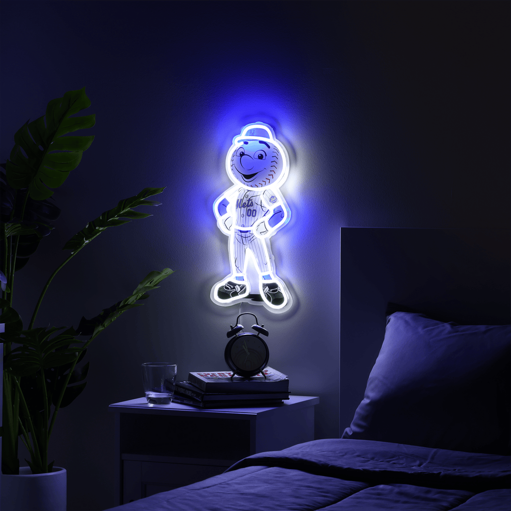 Mr Met New York Mets LED Neon Light Up Mascot Sign FOCO