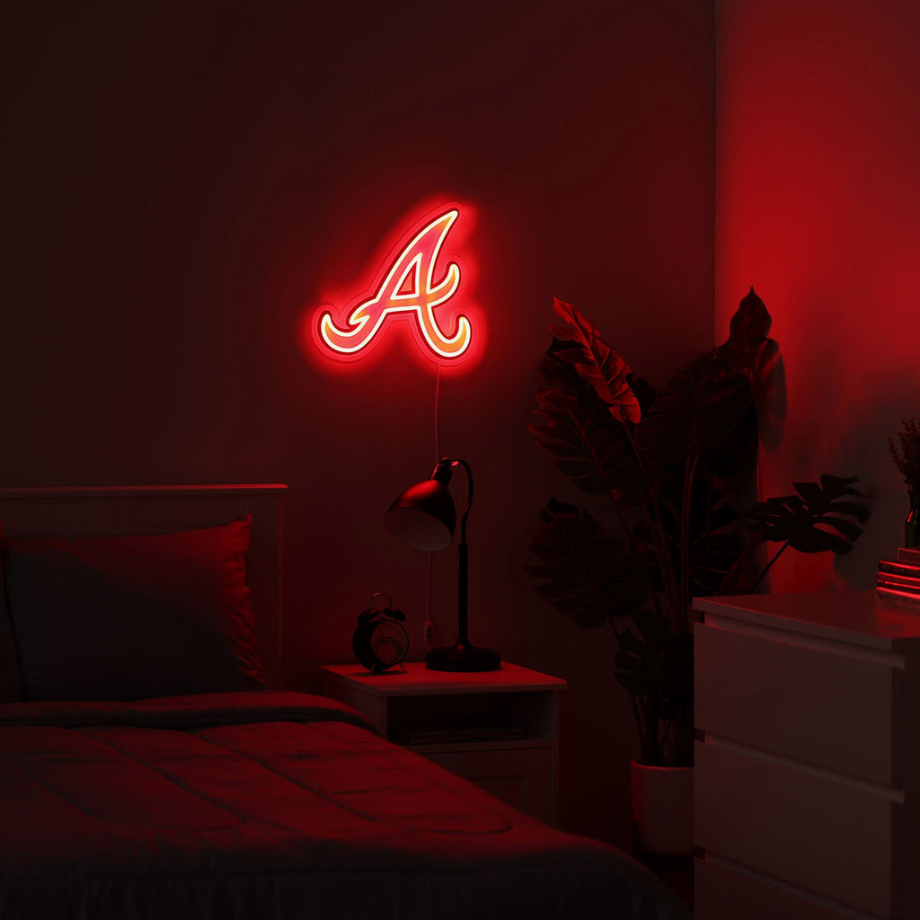 Atlanta Braves LED Neon Light Up Team Logo Sign FOCO