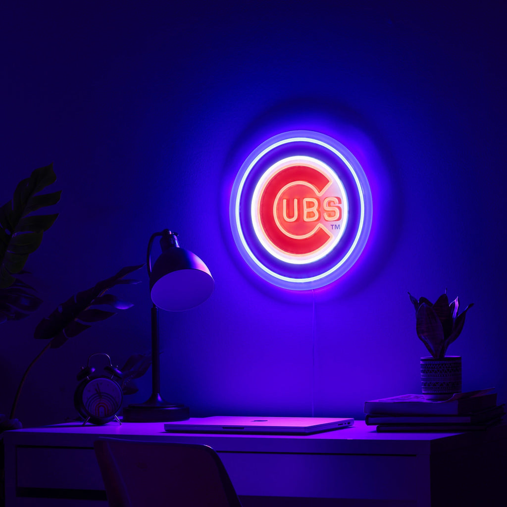 Chicago Cubs LED Neon Light Up Team Logo Sign FOCO