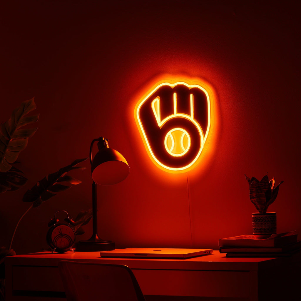 Milwaukee Brewers LED Neon Light Up Team Logo Sign FOCO