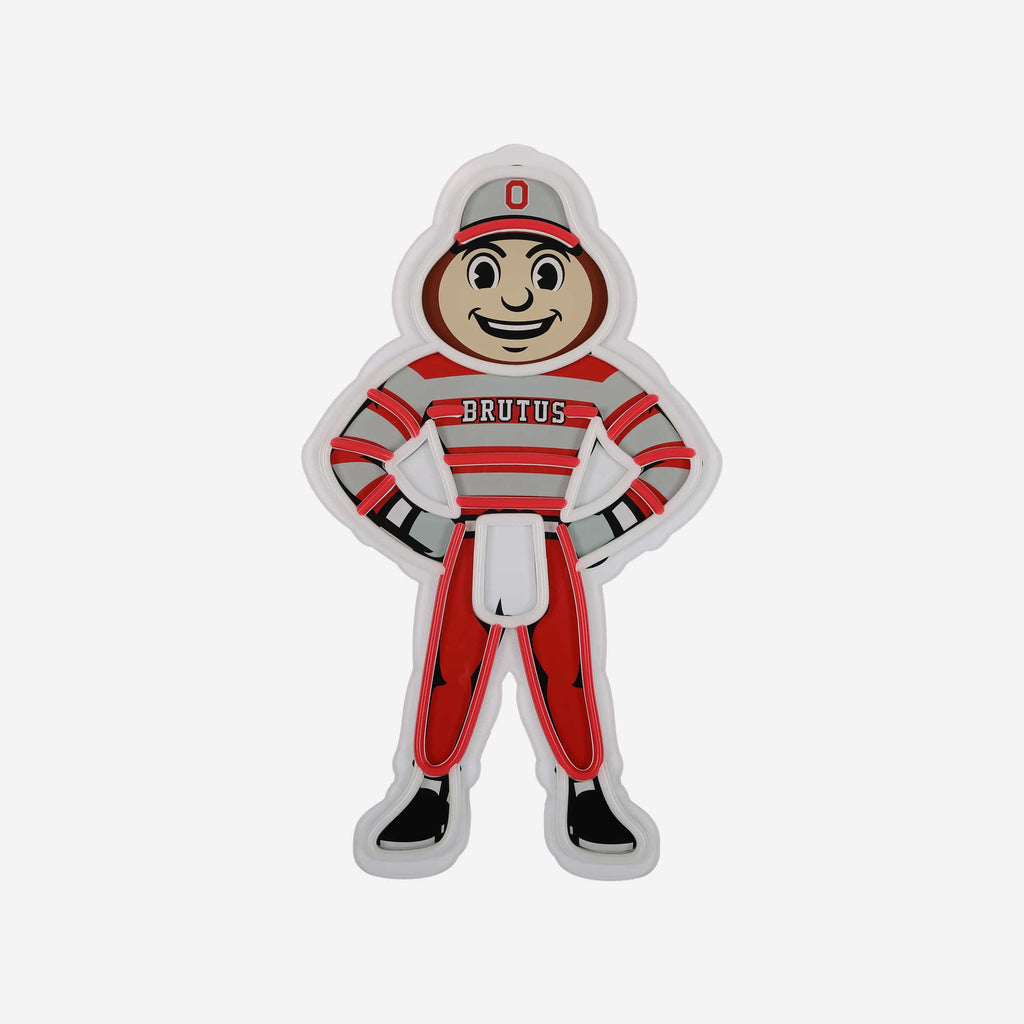 Brutus Buckeye Ohio State Buckeyes LED Neon Light Up Mascot Sign FOCO