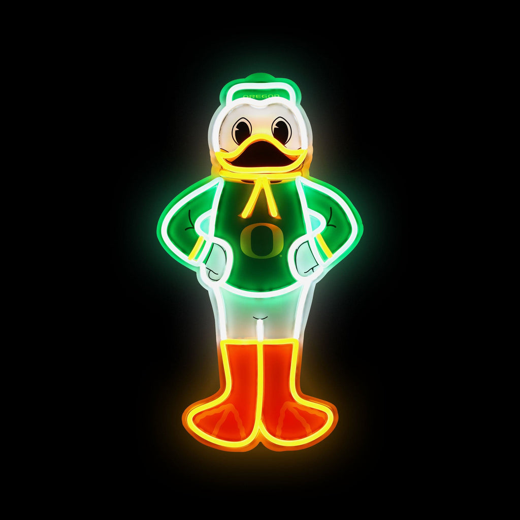The Duck Oregon Ducks LED Neon Light Up Mascot Sign FOCO