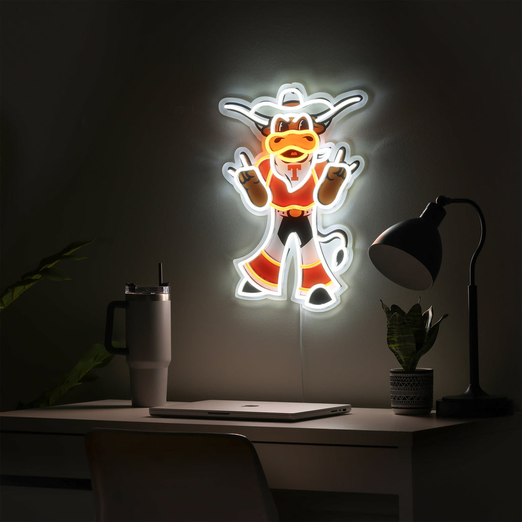 Hook 'Em Texas Longhorn LED Neon Light Up Mascot Sign FOCO