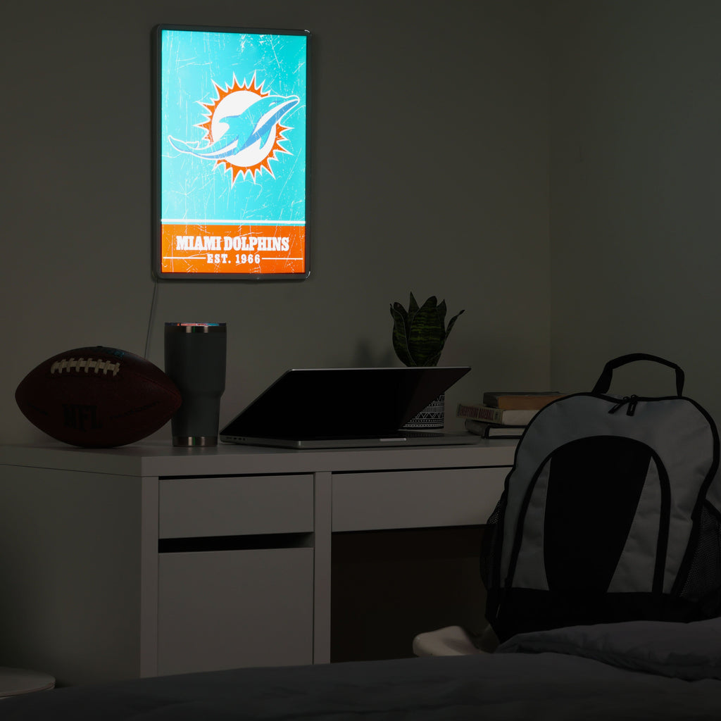 Miami Dolphins Big Logo Backlit Sign FOCO