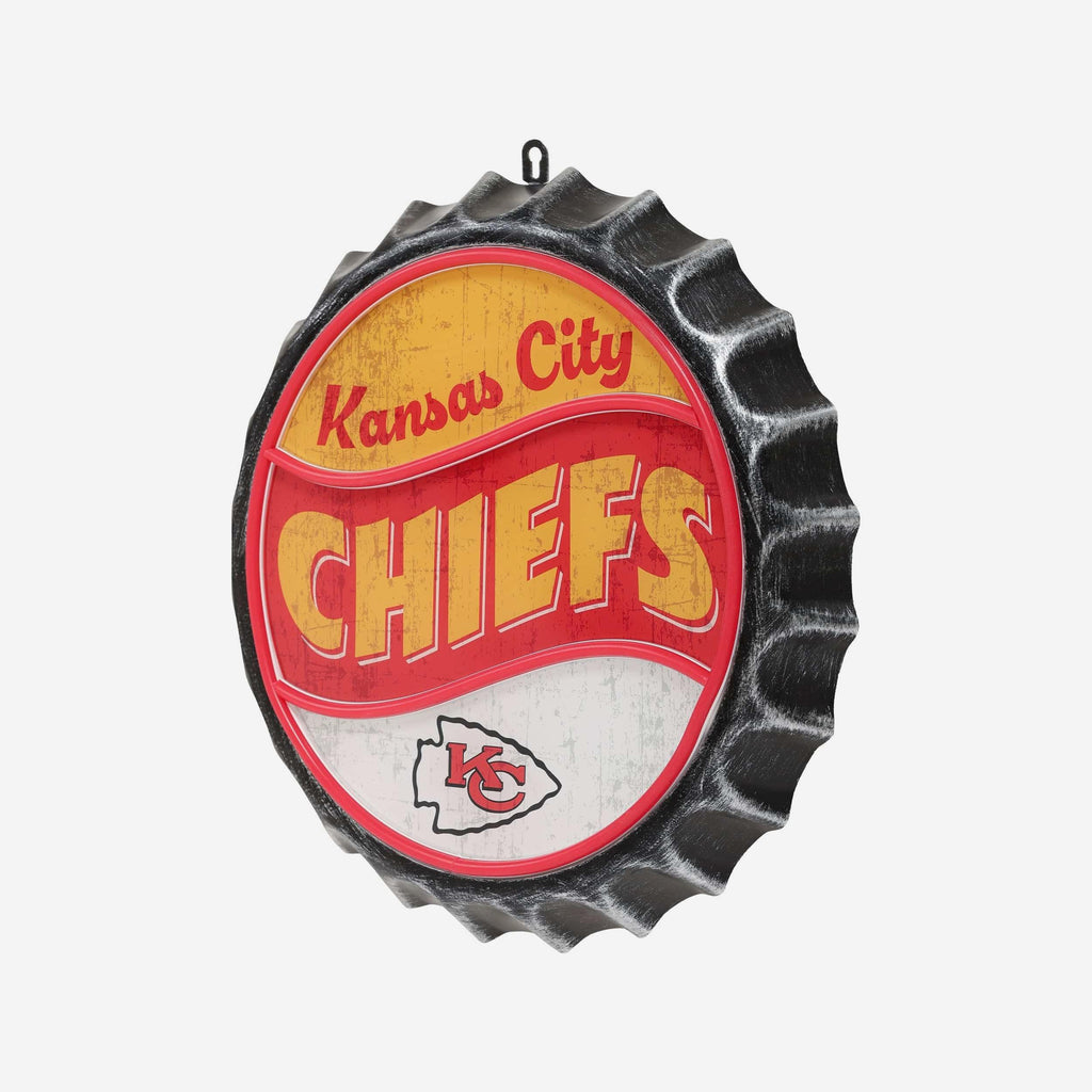 Kansas City Chiefs LED Neon Backlit Bottle Cap Wall Sign FOCO