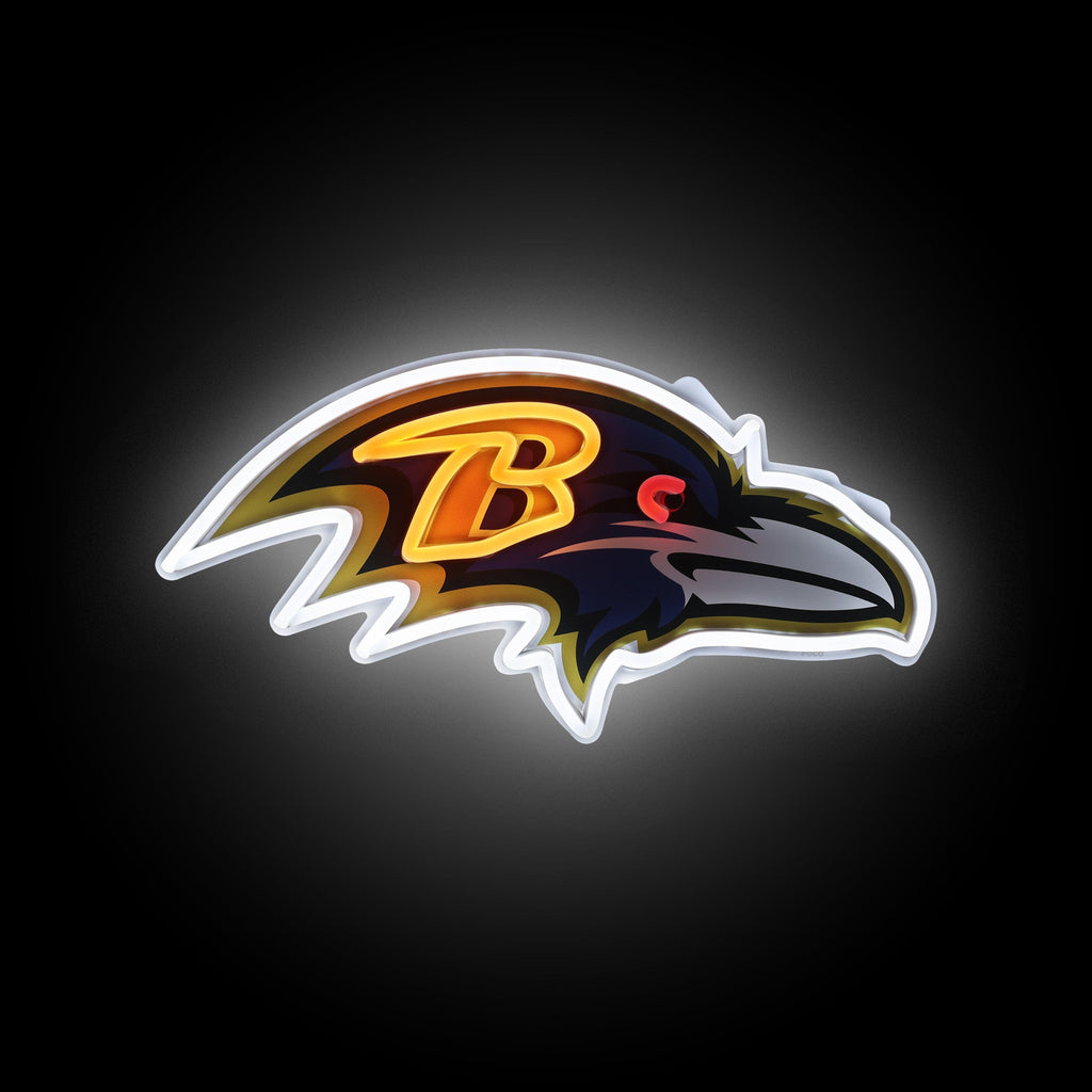 Baltimore Ravens LED Neon Light Up Team Logo Sign FOCO