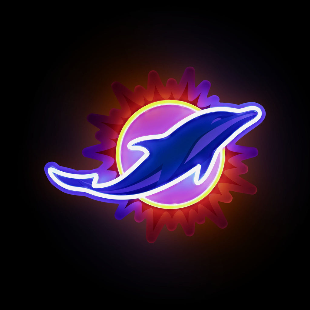 Miami Dolphins LED Neon Light Up Team Logo Sign FOCO