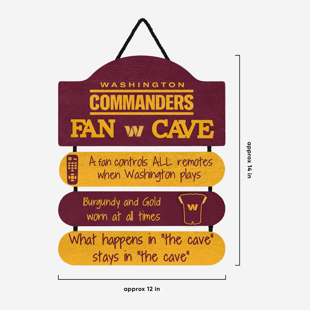 Washington Commanders Mancave Sign FOCO