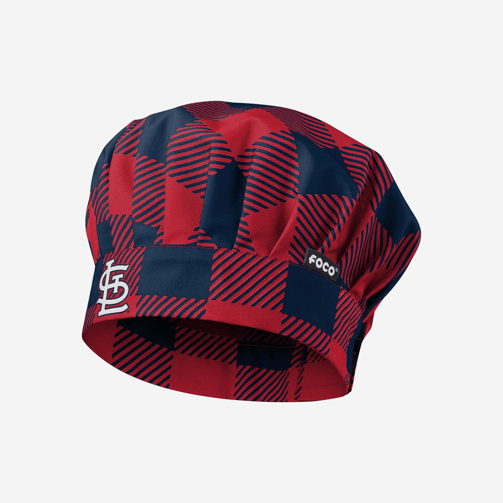 St Louis Cardinals Plaid Chef Hat FOCO