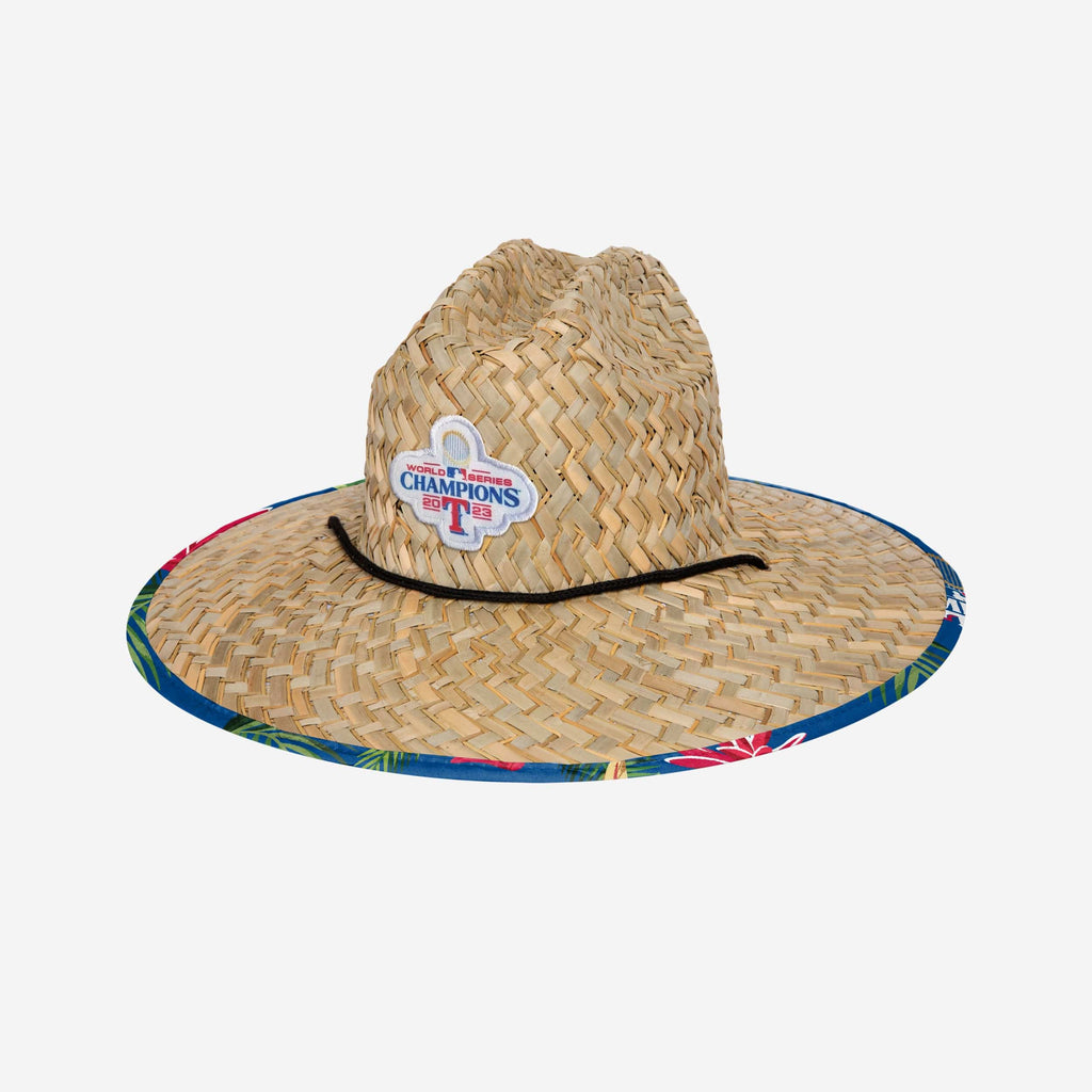 Texas Rangers 2023 World Series Champions Floral Straw Hat FOCO