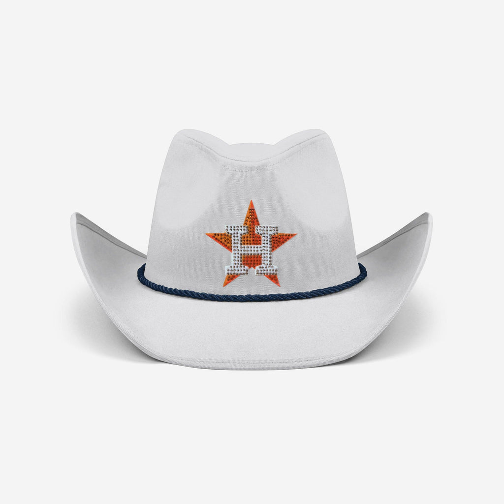 Houston Astros White Rhinestone Logo Cowboy Hat FOCO