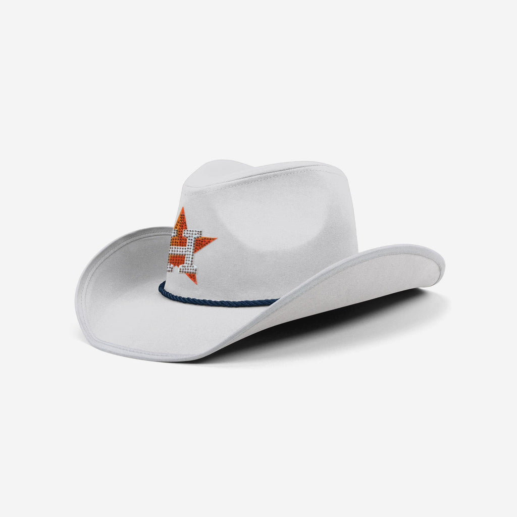 Houston Astros White Rhinestone Logo Cowboy Hat FOCO