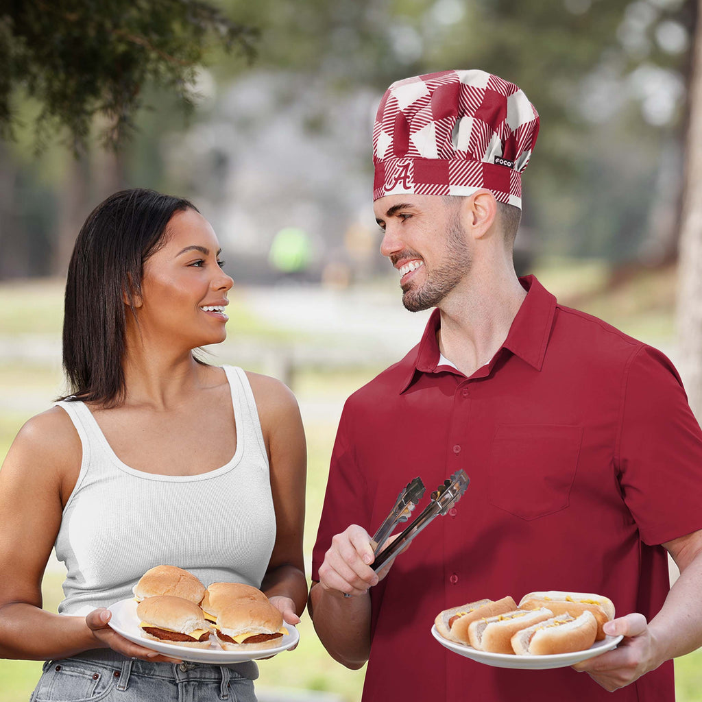 Alabama Crimson Tide Plaid Chef Hat FOCO