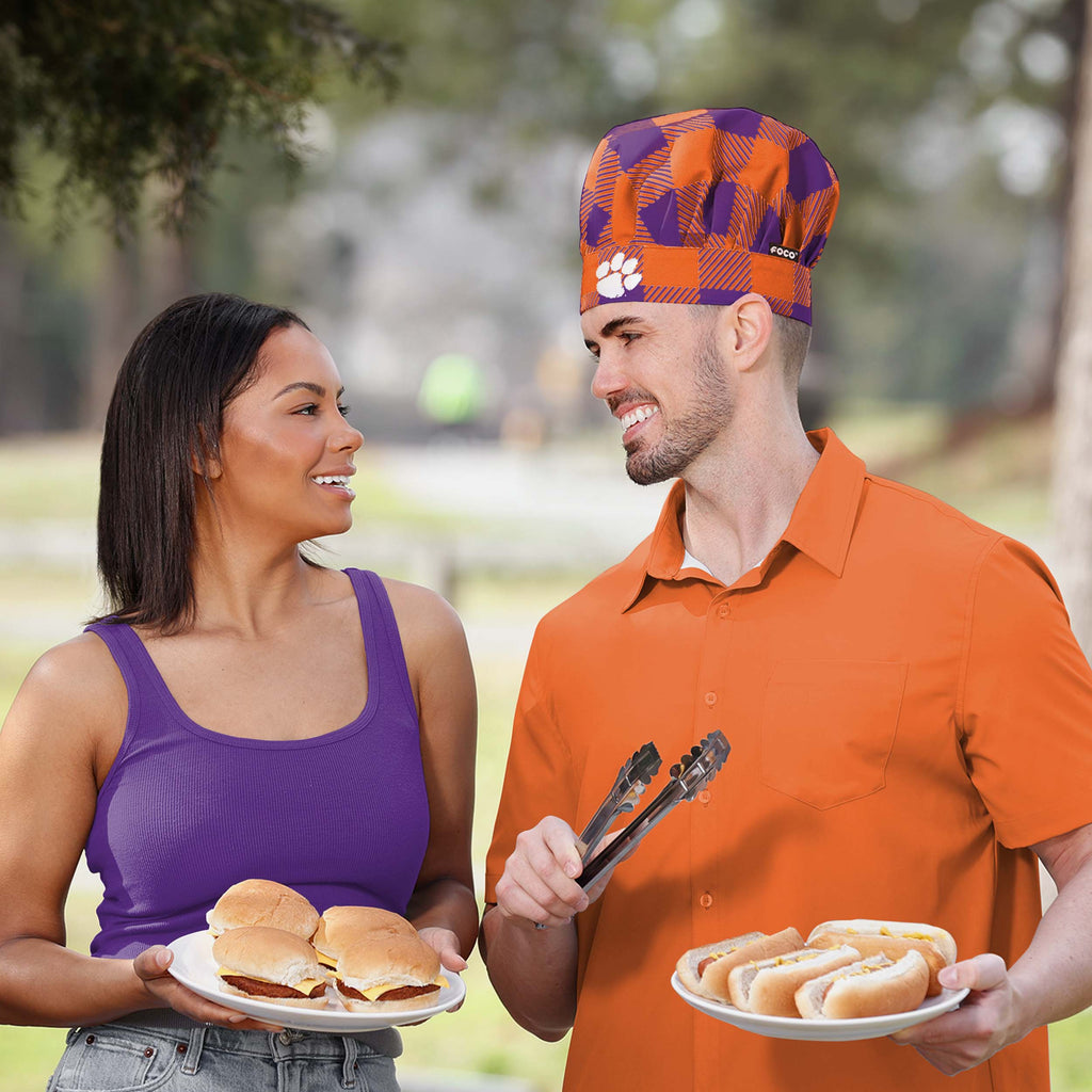 Clemson Tigers Plaid Chef Hat FOCO