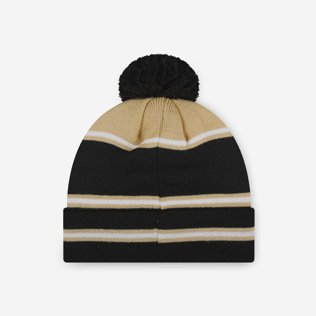 Purdue Boilermakers Big Wordmark Stripe Pom Beanie FOCO
