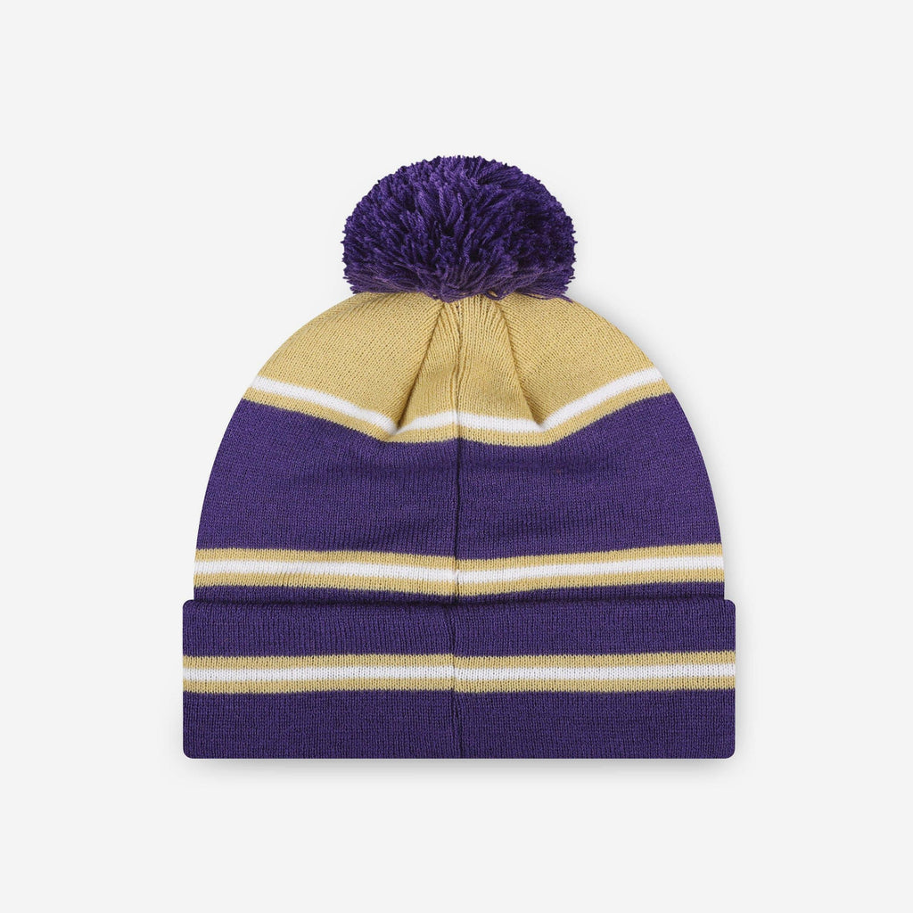 Washington Huskies Big Wordmark Stripe Pom Beanie FOCO
