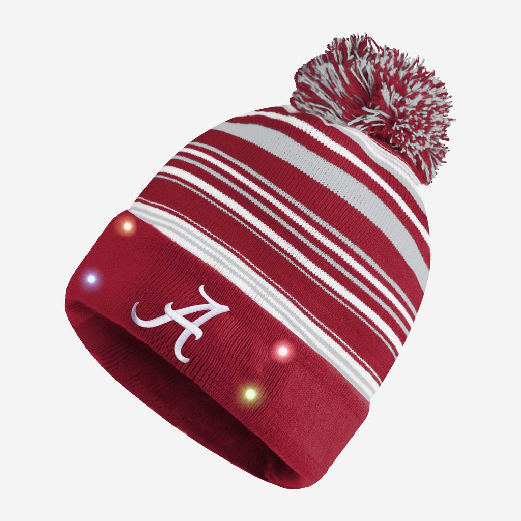Alabama Crimson Tide Horizontal Stripe Light Up Beanie FOCO