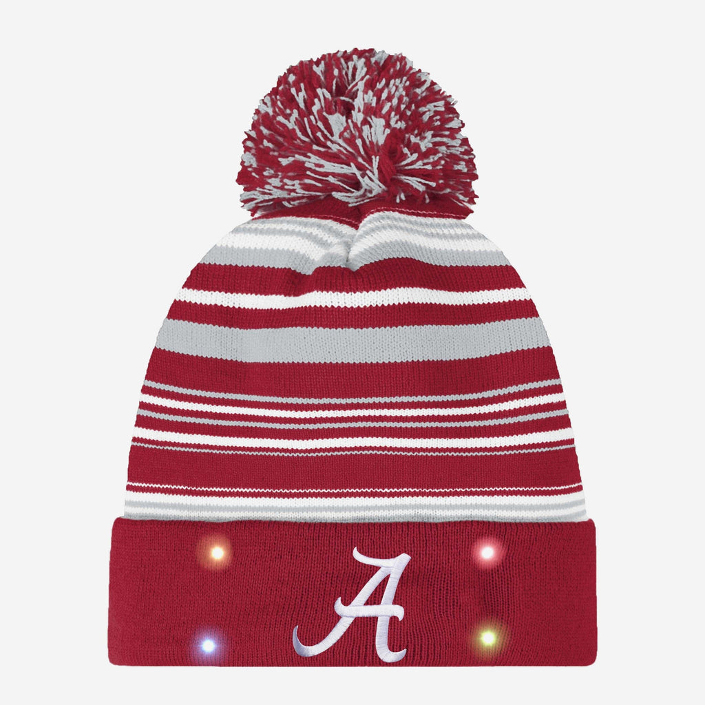 Alabama Crimson Tide Horizontal Stripe Light Up Beanie FOCO