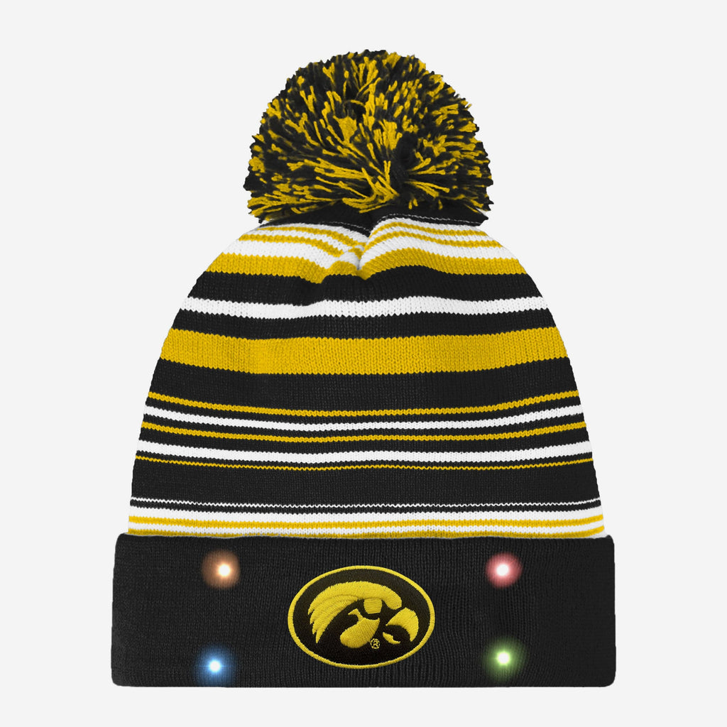 Iowa Hawkeyes Horizontal Stripe Light Up Beanie FOCO