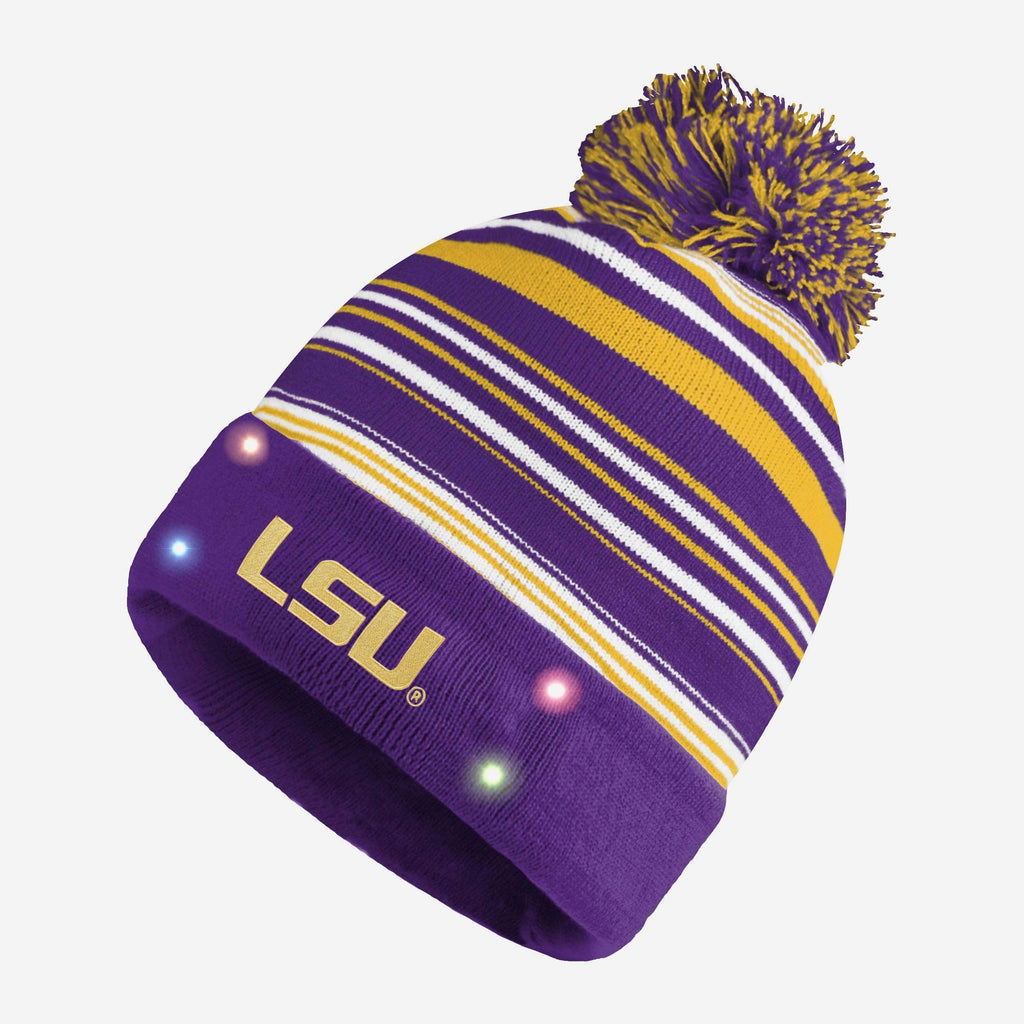 LSU Tigers Horizontal Stripe Light Up Beanie FOCO