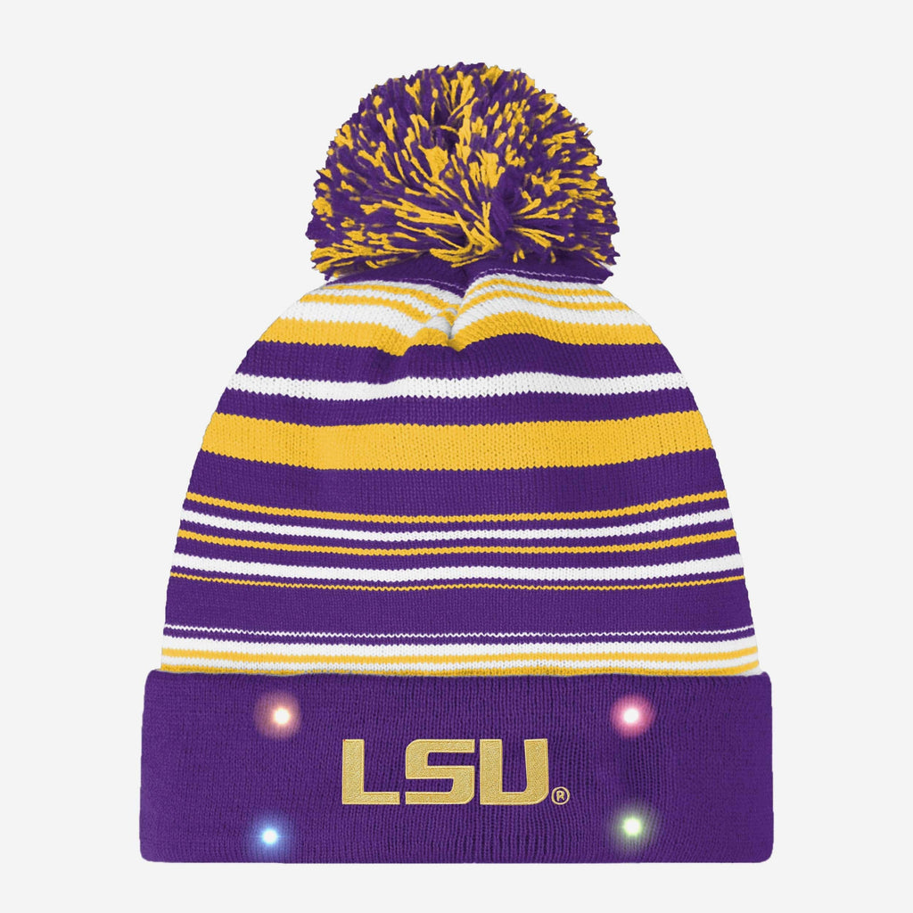LSU Tigers Horizontal Stripe Light Up Beanie FOCO