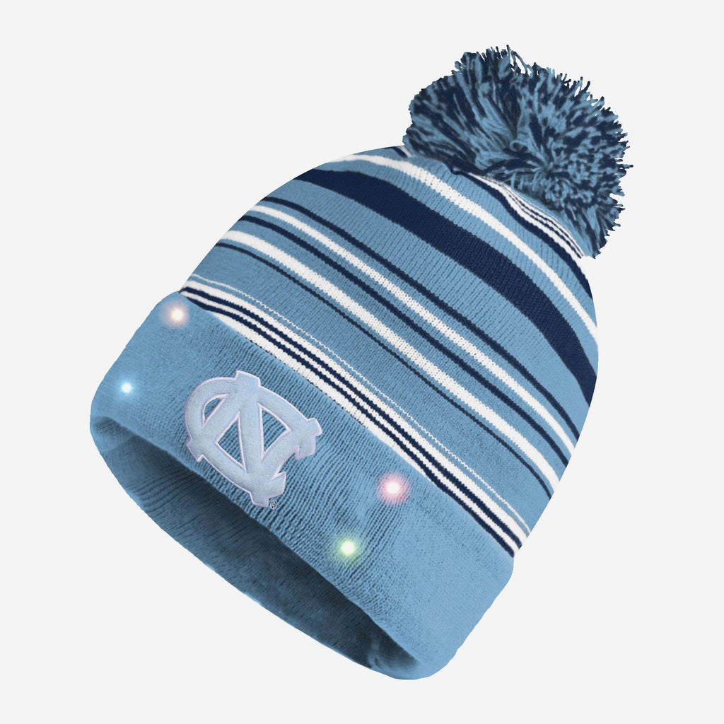 North Carolina Tar Heels Horizontal Stripe Light Up Beanie FOCO