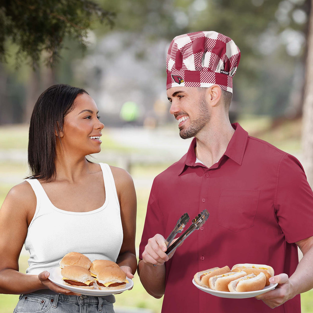Arizona Cardinals Plaid Chef Hat FOCO