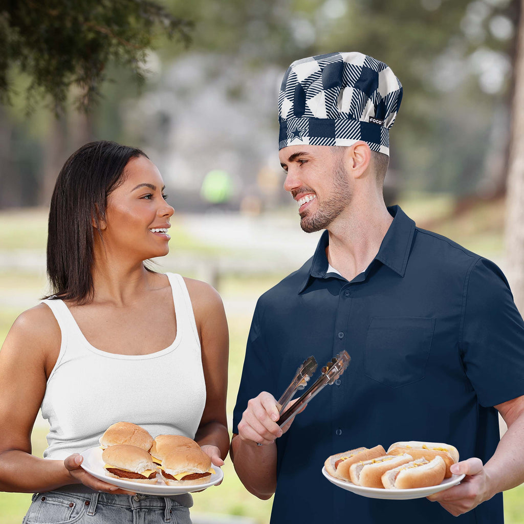 Dallas Cowboys Plaid Chef Hat FOCO