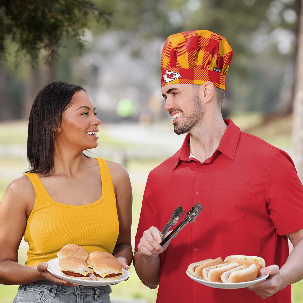 Kansas City Chiefs Plaid Chef Hat FOCO