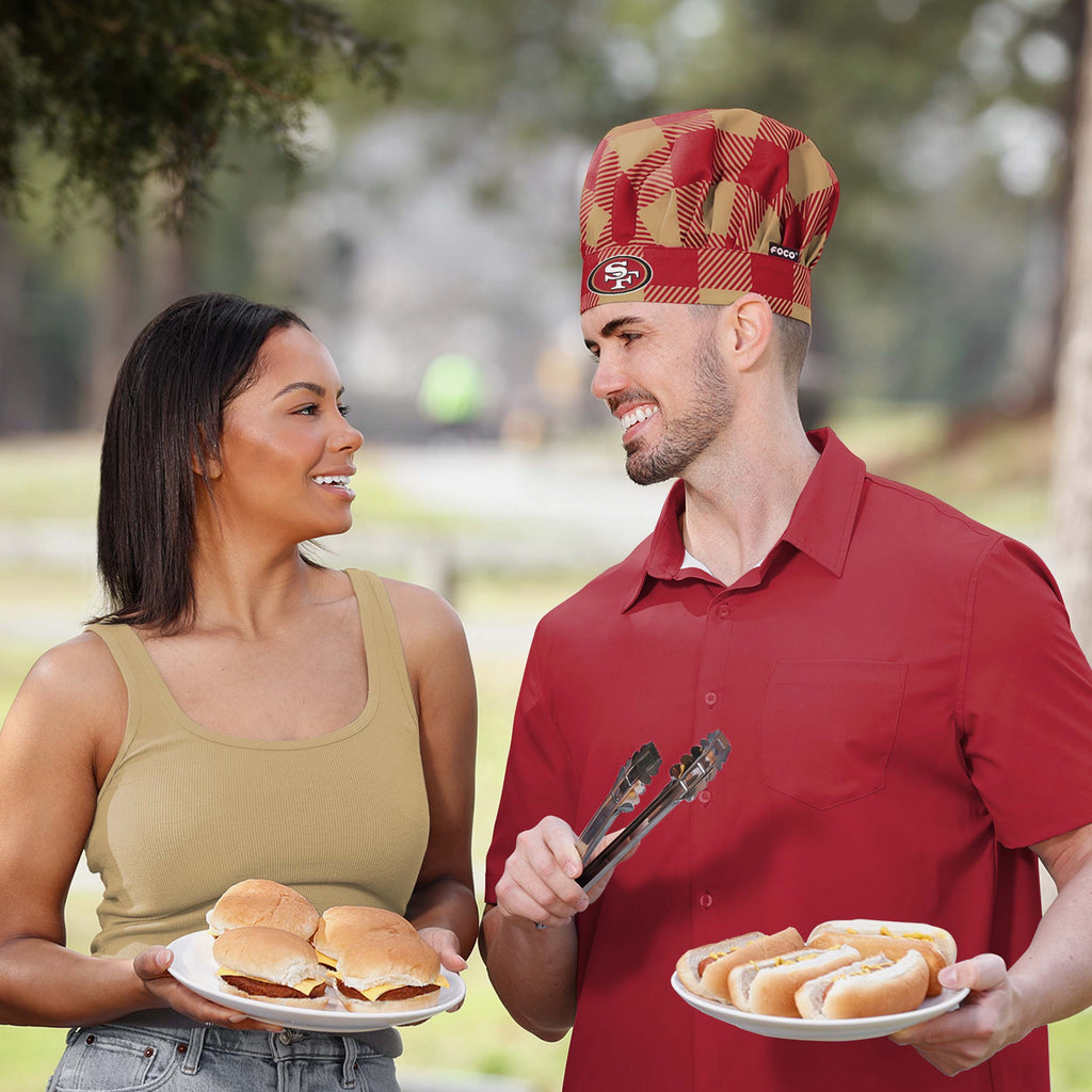 San Francisco 49ers Plaid Chef Hat FOCO