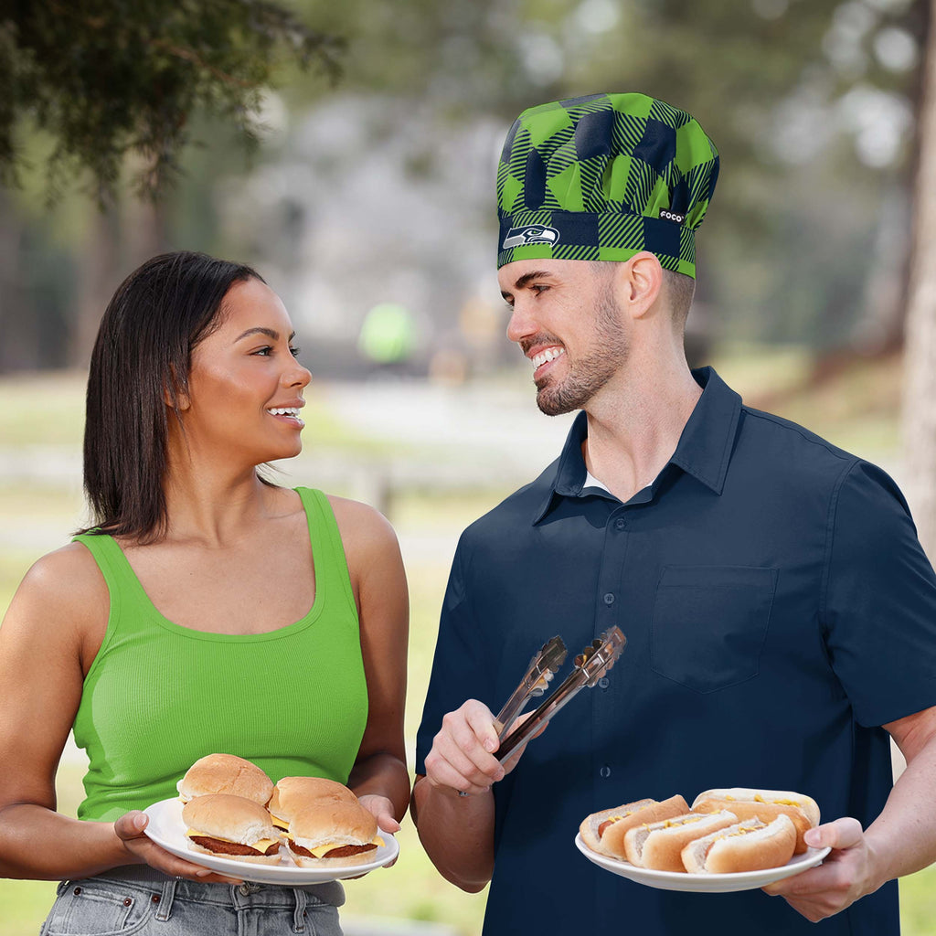 Seattle Seahawks Plaid Chef Hat FOCO