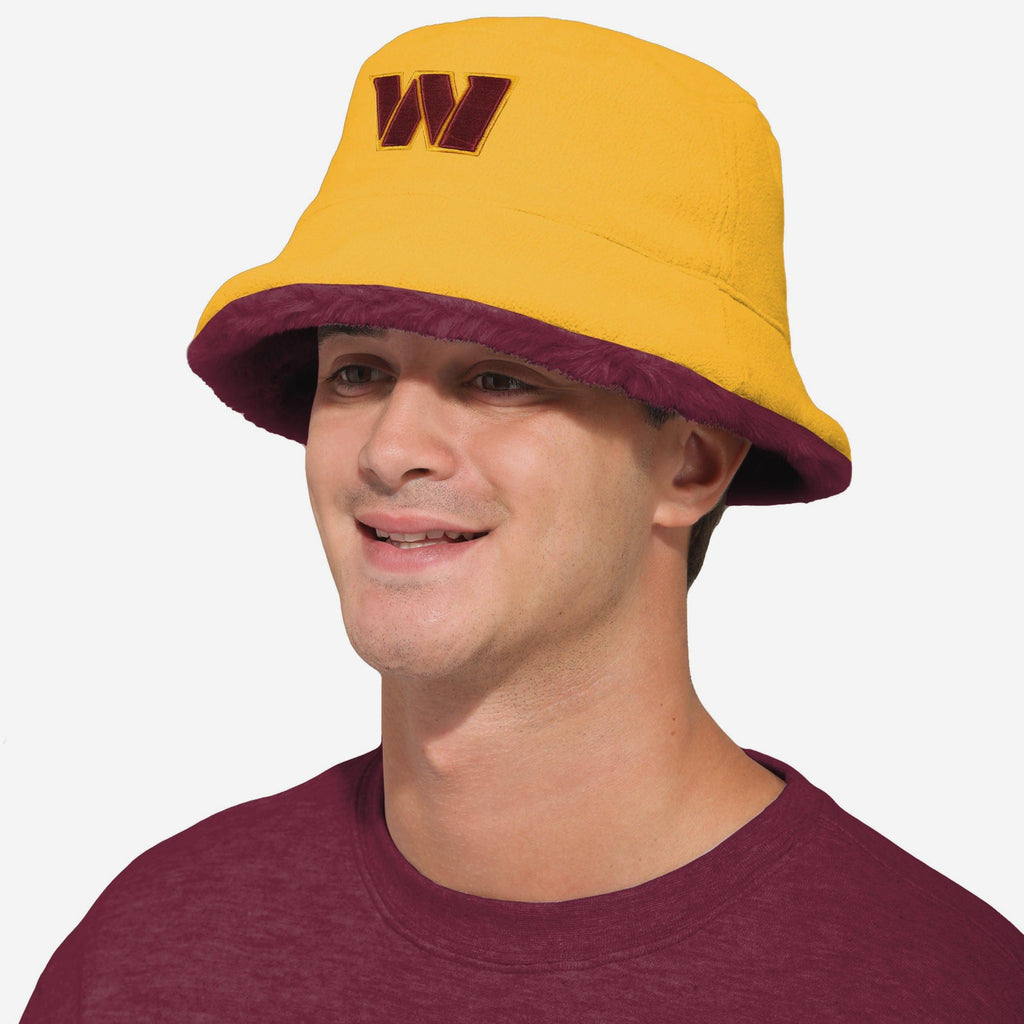 Washington Commanders Reversible Faux Fur Bucket Hat FOCO