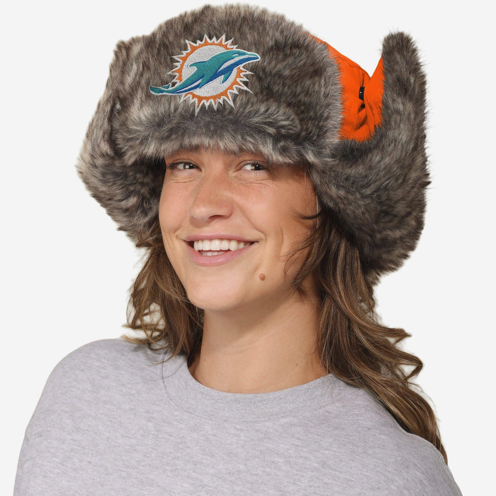 Miami Dolphins Faux Fur Trapper Hat FOCO