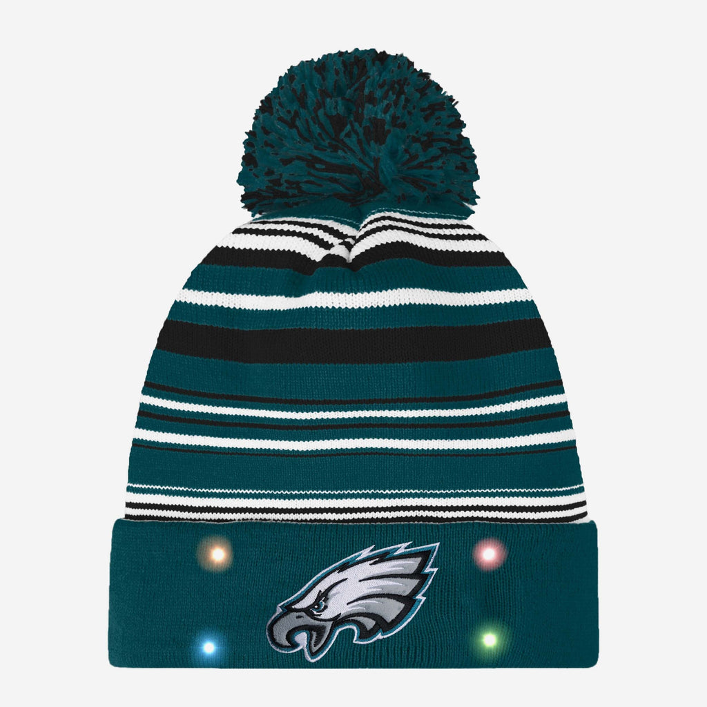 Philadelphia Eagles Horizontal Stripe Light Up Beanie FOCO