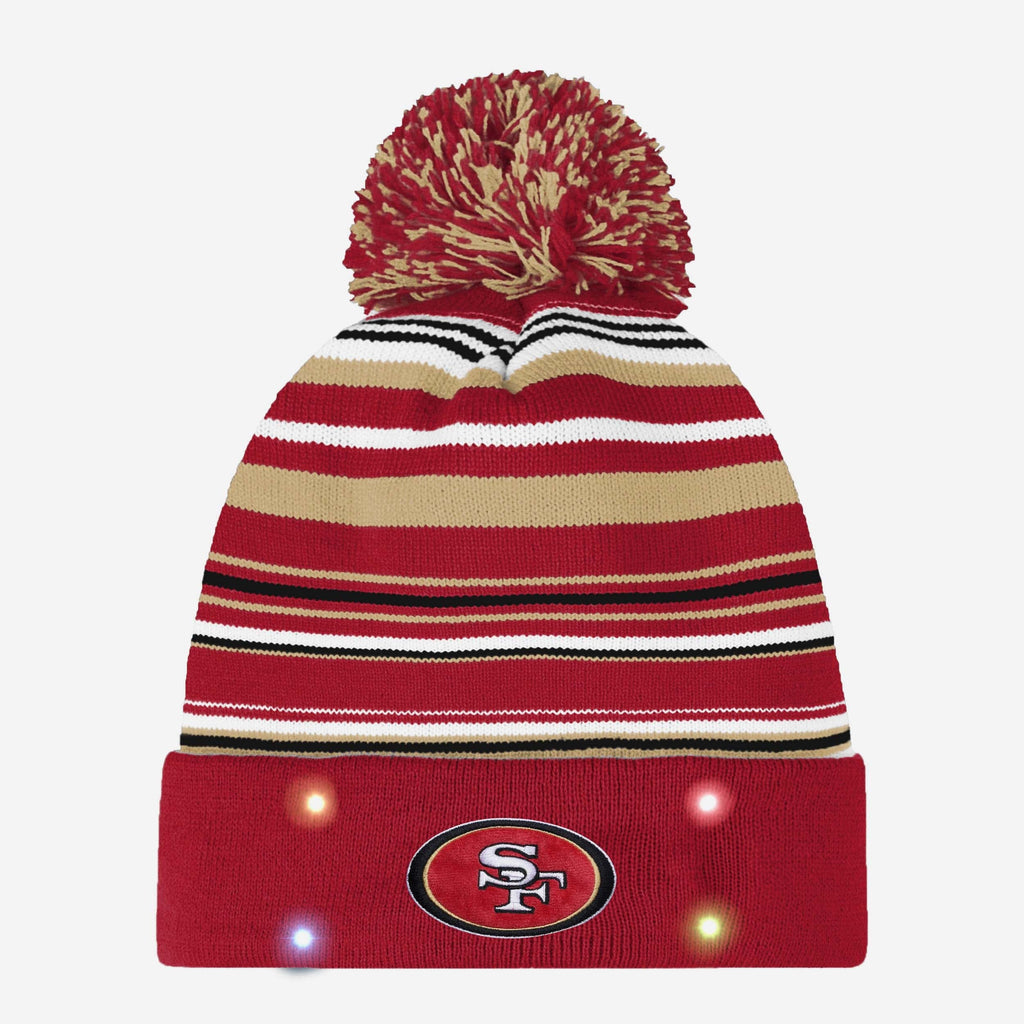 San Francisco 49ers Horizontal Stripe Light Up Beanie FOCO