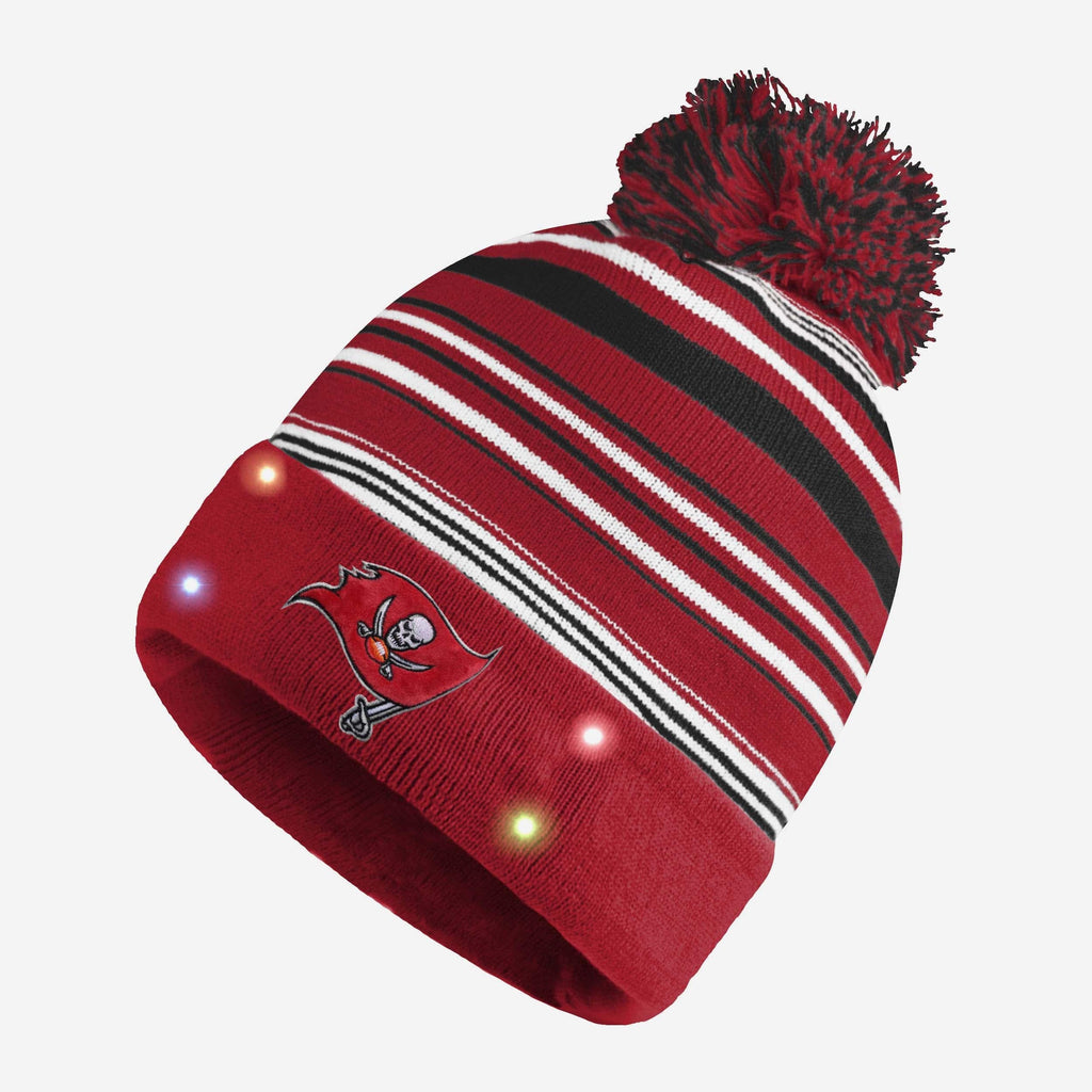 Tampa Bay Buccaneers Horizontal Stripe Light Up Beanie FOCO