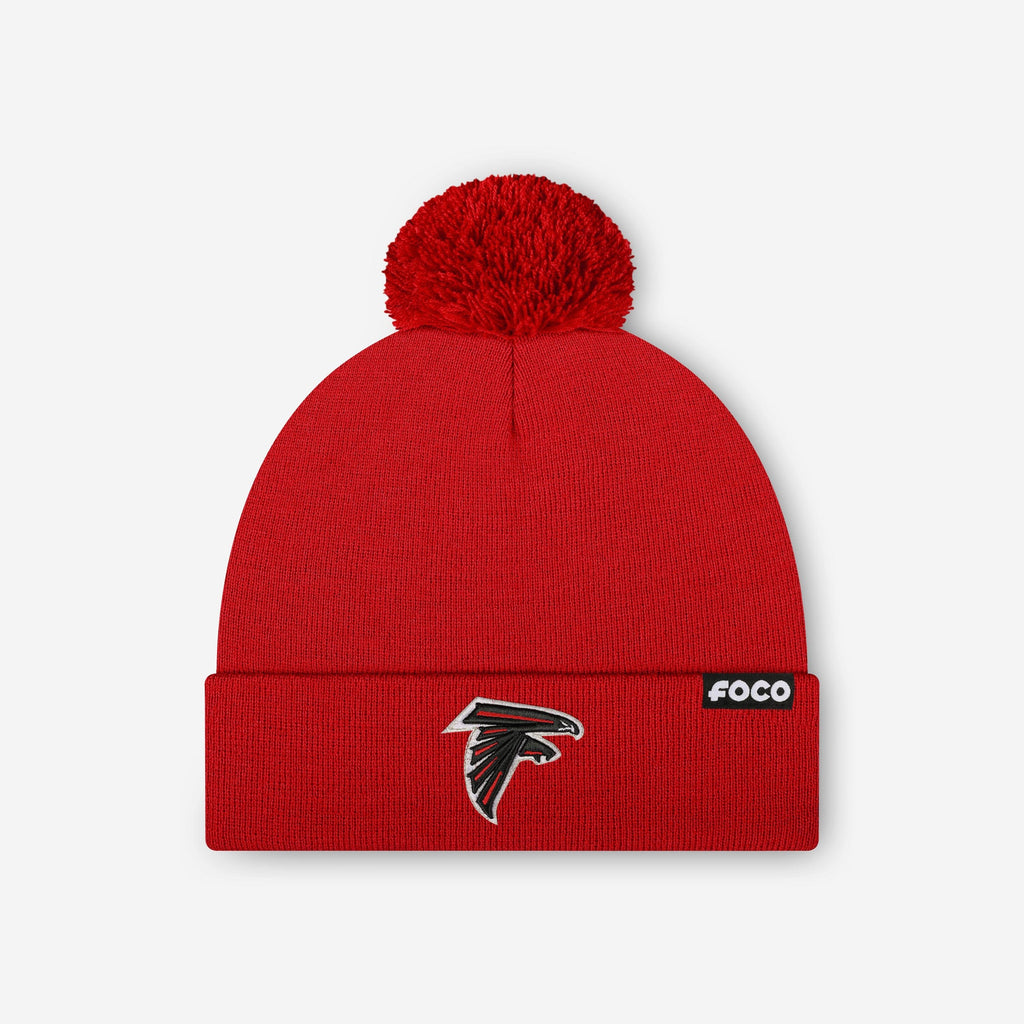 Atlanta Falcons Basic Primary Logo Pom Beanie FOCO
