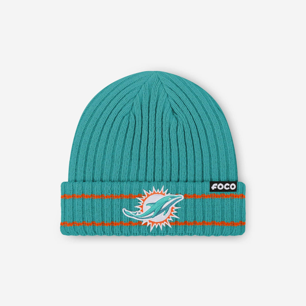 Miami Dolphins Primary Logo Ribbed Beanie FOCO