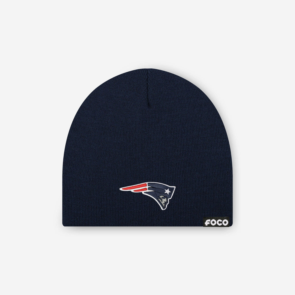New England Patriots Basic Primary Logo Skull Beanie FOCO