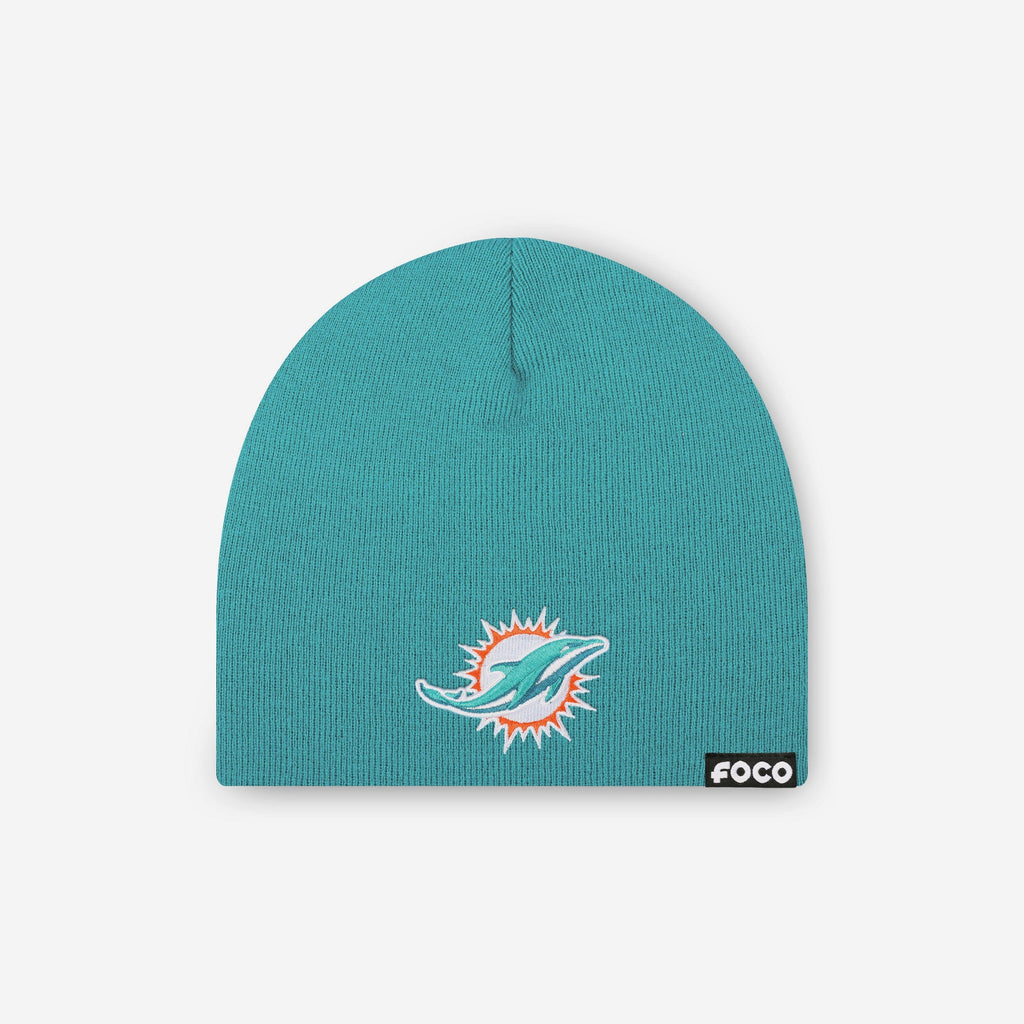 Miami Dolphins Basic Primary Logo Skull Beanie FOCO